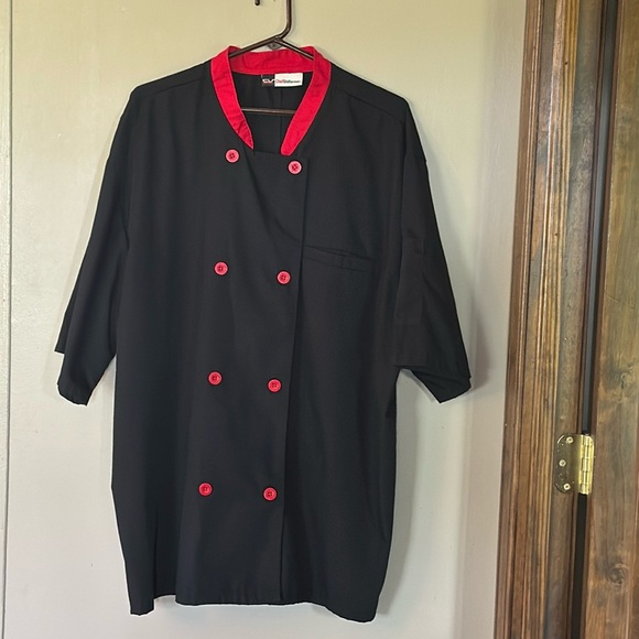 chef uniforms | Jackets & Coats | Chef Uniforms Unisex Black And Red ...